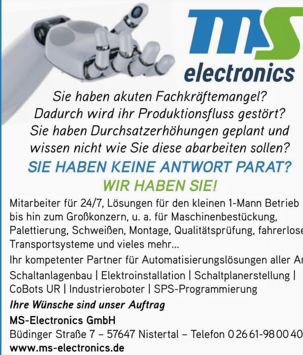 MS-Electronics GmbH Ihr Robotik / Cobot Partner